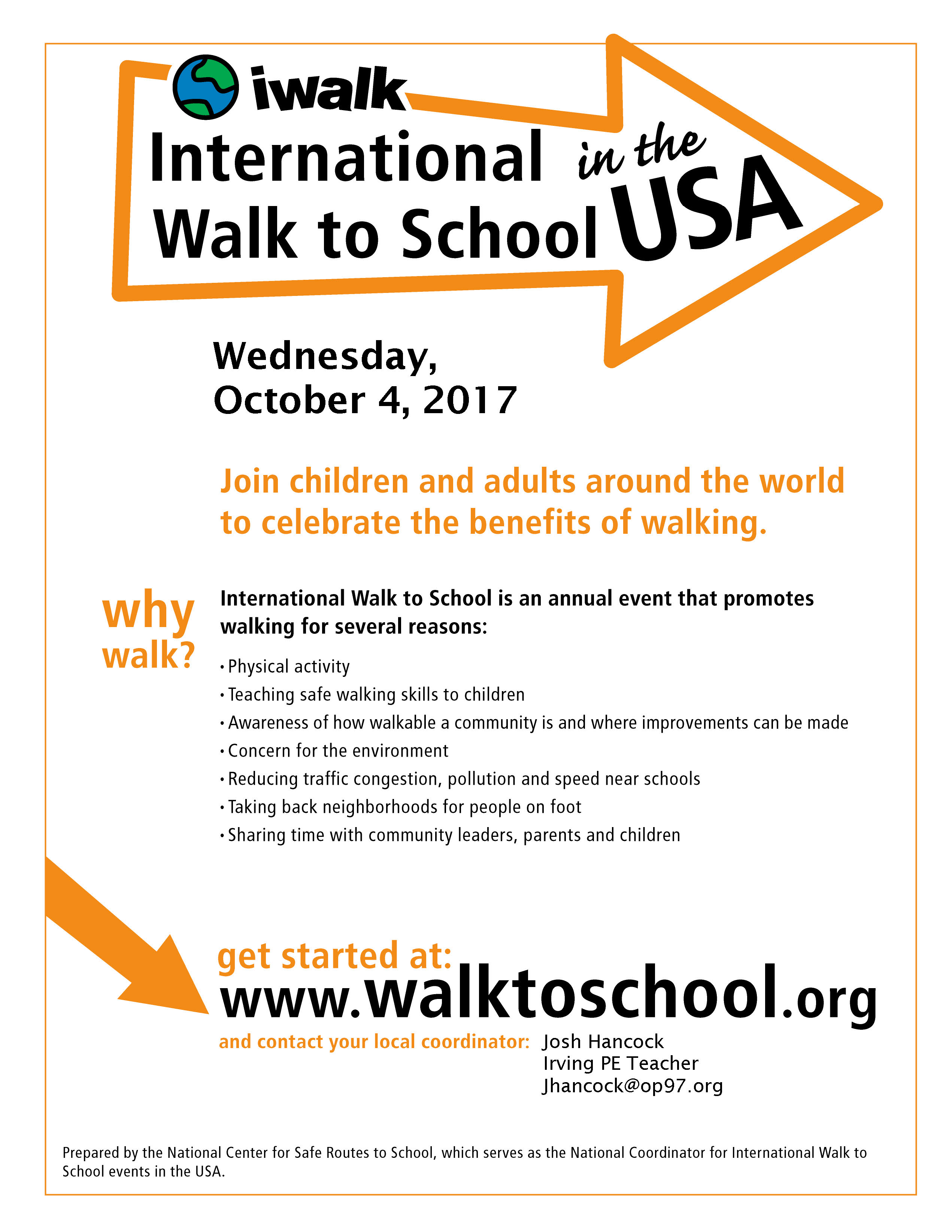 Walk to School Day | Irving School PTO