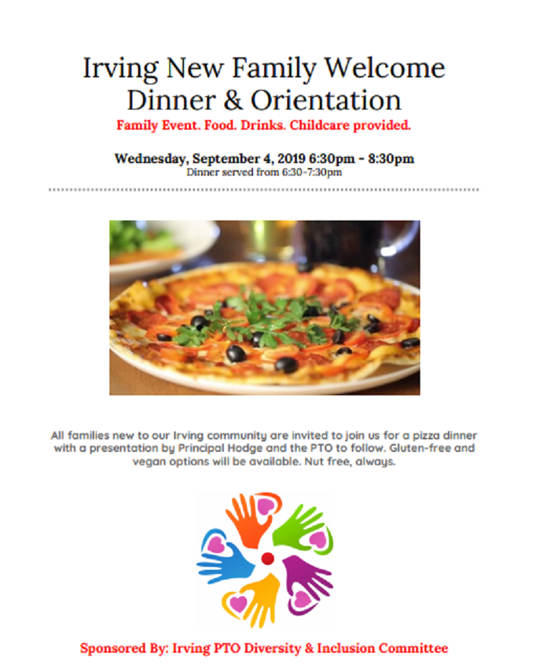 New Family Welcome Dinner | Irving School PTO